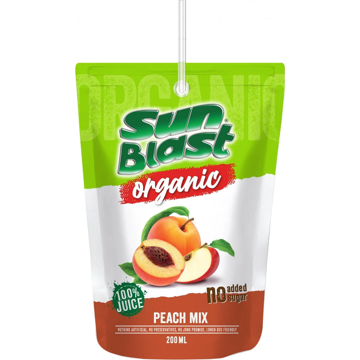 Lëng organik i përzier me pjeshkë dhe mollë, 200ml – DYQANI BIO