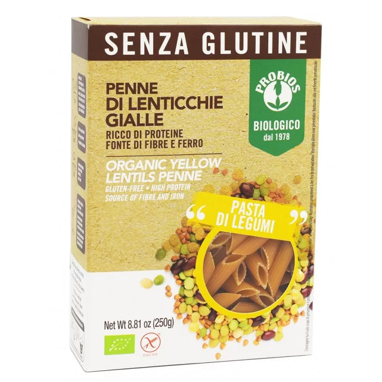 Pasta pene nga thjerrëzat e verdha BIO, 250gr – DYQANI BIO